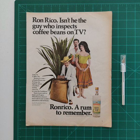 Vintage | Other | 6s Ron Rico Rum Puerto Rican Alcohol Cocktail Bar ...